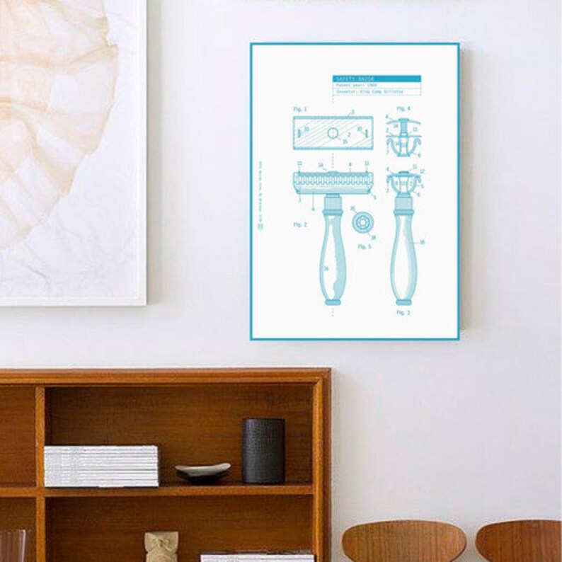 Gillette Safety Razor. Patent. Poster Print Icon Design - Etsy