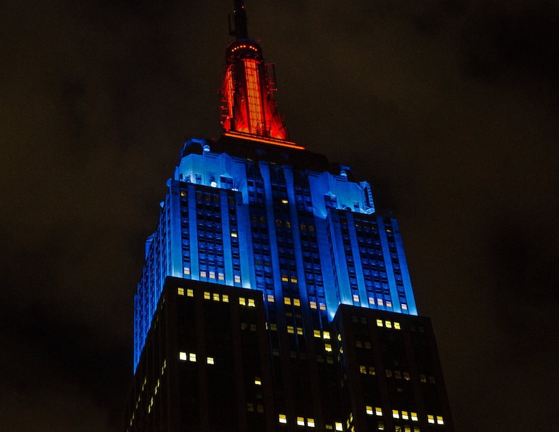 Empire State Building at Night - Etsy