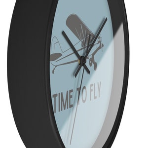 Time to Fly Wall Clock | Hangar Decor | Airplane Clock | Pilot Clock ...