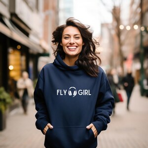 Fly Girl Hoodie | Female Pilot Sweatshirt | Women in Aviation Gift ...