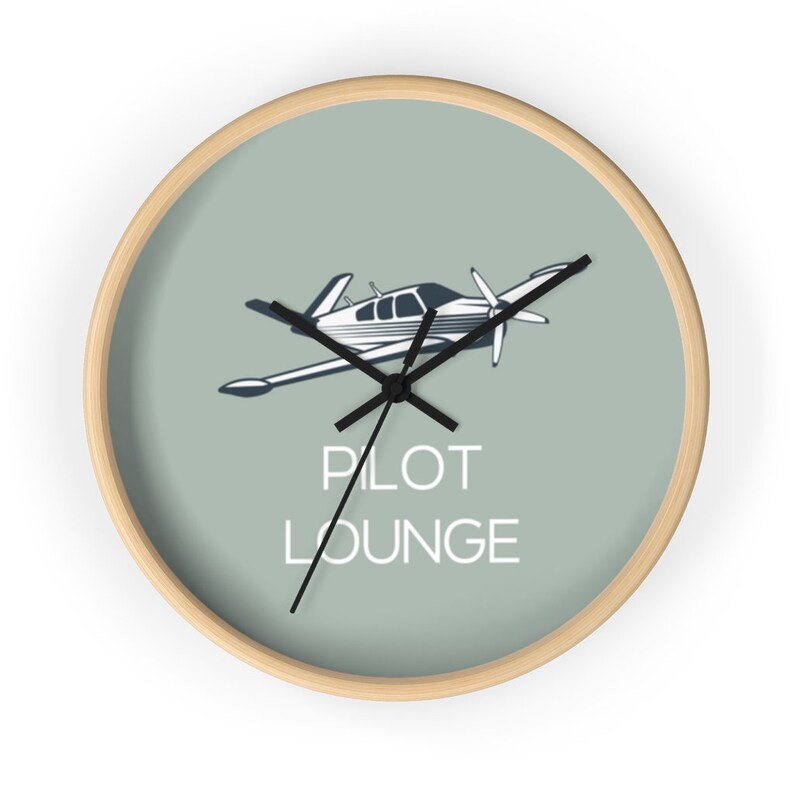 Pilot Lounge Wall Clock Airplane Hangar Decor Gift for - Etsy