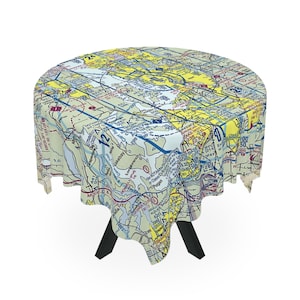 Personalized Airport Table Cloth | VFR Sectional Custom Tablecloth ...