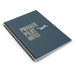 Private Pilot Spiral Notebook | Gift for Pilot | Airplane Journal ...