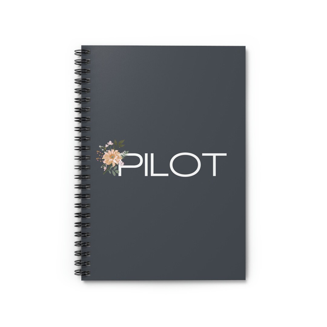 Floral Pilot Spiral Notebook Airplane Journal Gift Pilot - Etsy