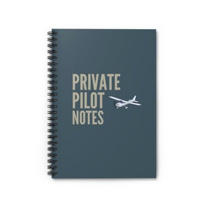 Private Pilot Spiral Notebook | Gift for Pilot | Airplane Journal ...