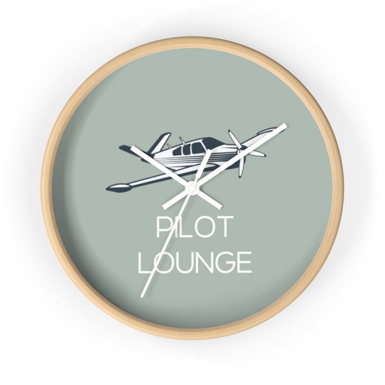 Pilot Lounge Wall Clock Airplane Hangar Decor Gift for - Etsy