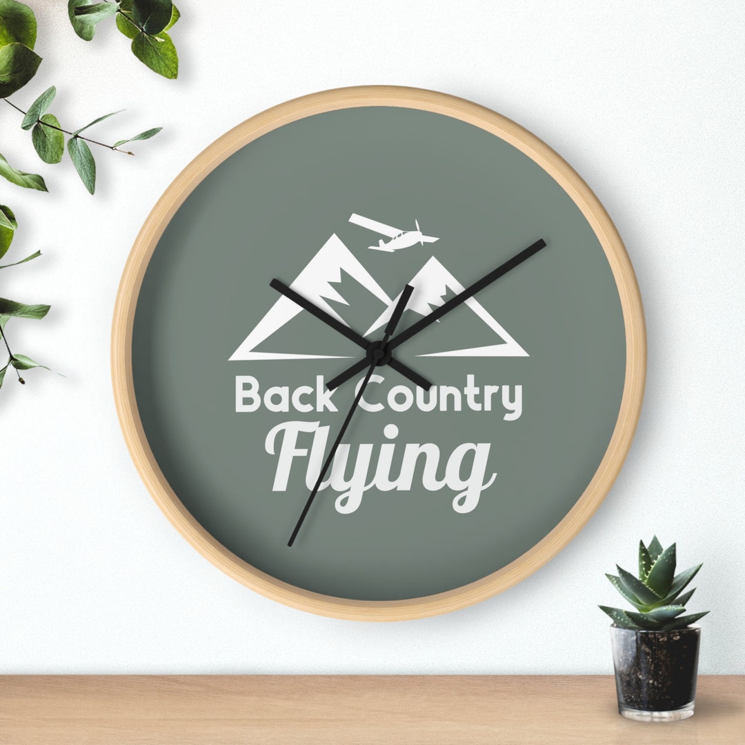 Back Country Flying Wall Clock | Airplane Hangar Decor | Aviation Wall ...