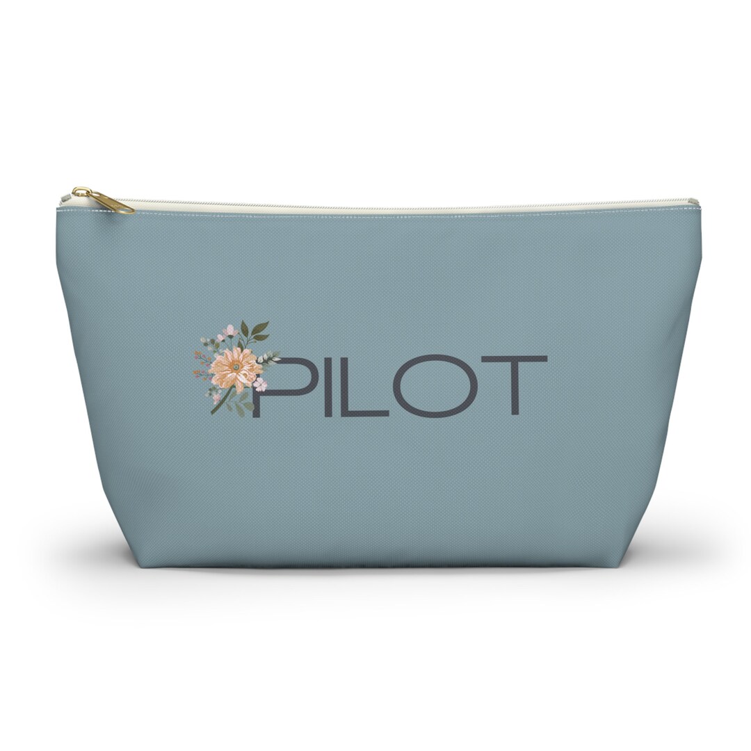 Floral Pilot Accessory Pouch | Pilot Gift | Airplane Cosmetics Bag ...