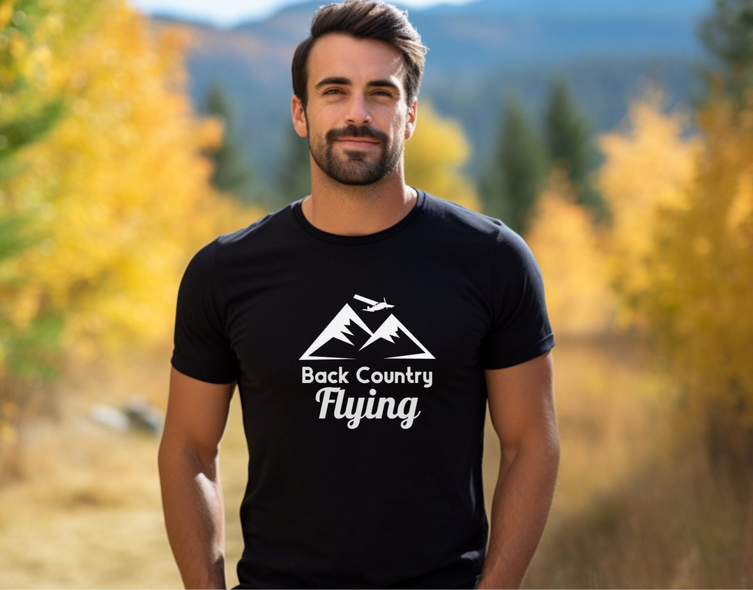 Back Country Flying Shirt | Pilot T Shirt | Aviator Gift | Mountain ...
