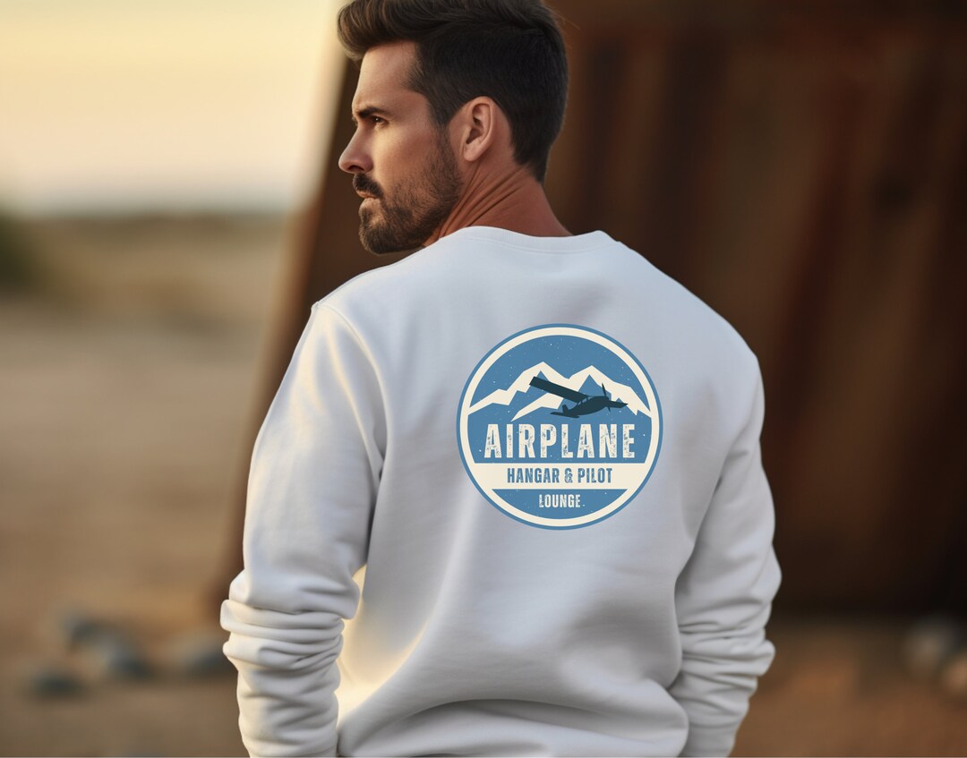 Vintage Airplane Hangar Sweatshirt | Gift for Pilot | Aviation ...