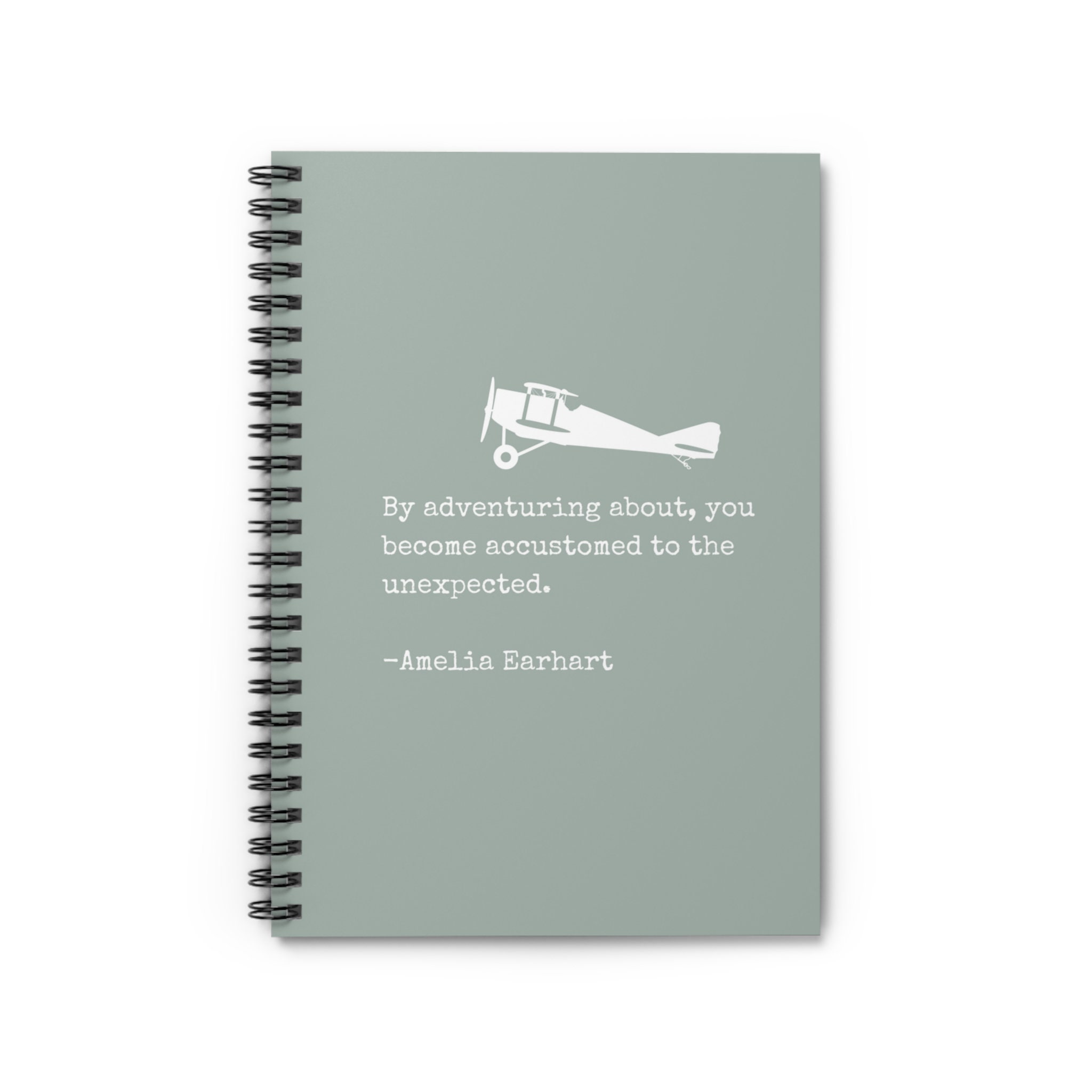 Amelia Earhart Quote Spiral Notebook | Adventuring About | Gift for ...