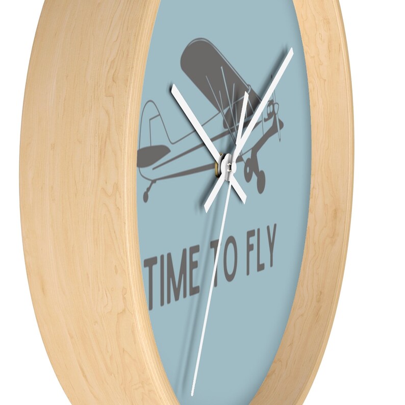 Time to Fly Wall Clock Hangar Decor Airplane Clock Pilot - Etsy