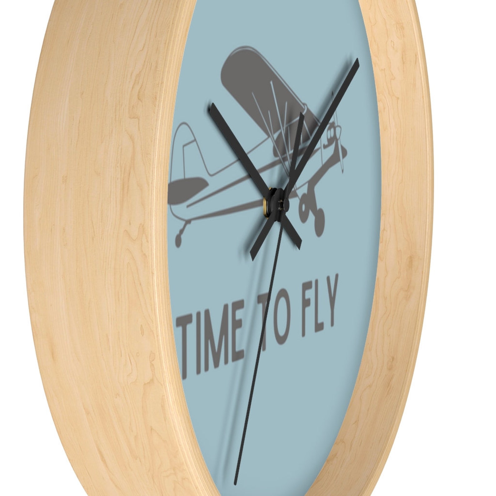 Time to Fly Wall Clock Hangar Decor Airplane Clock Pilot - Etsy