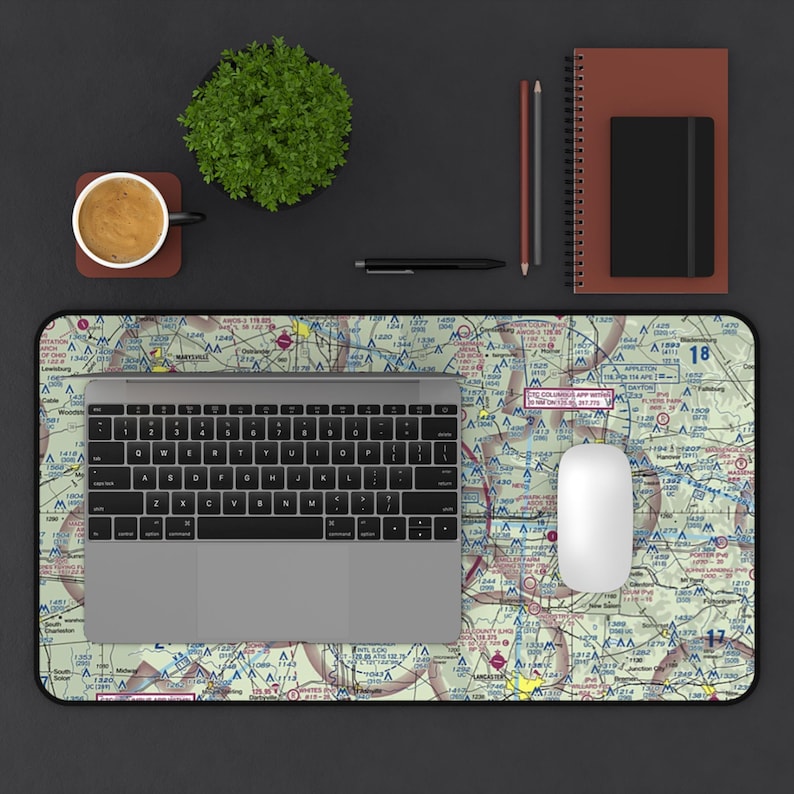 Custom Aviation Sectional Simulator Desk Mat | Personalized Gift for ...