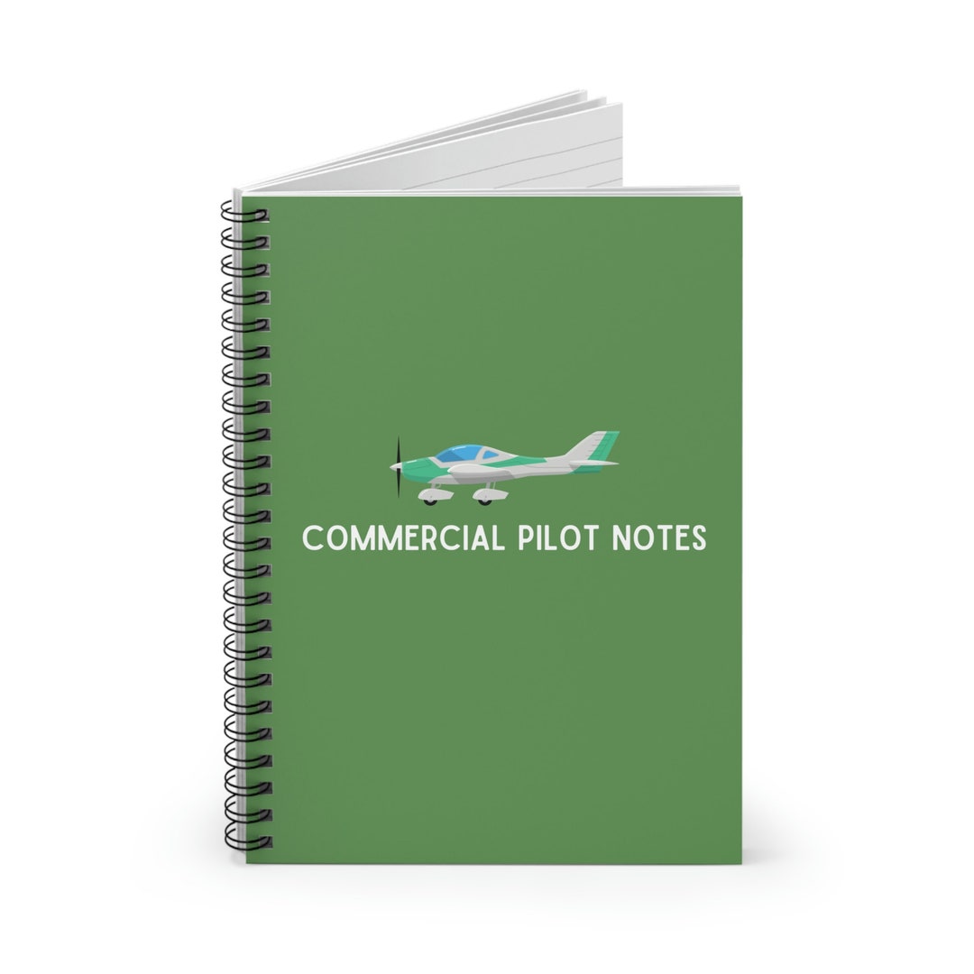 Commercial Pilot Spiral Notebook | Flight Training Notes | Gift for ...