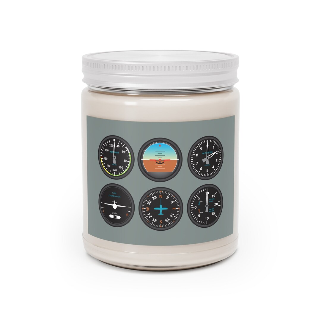 Pilot 6 Pack Candle | Aviation Gift | Airplane Steam Gauges | Pilot ...