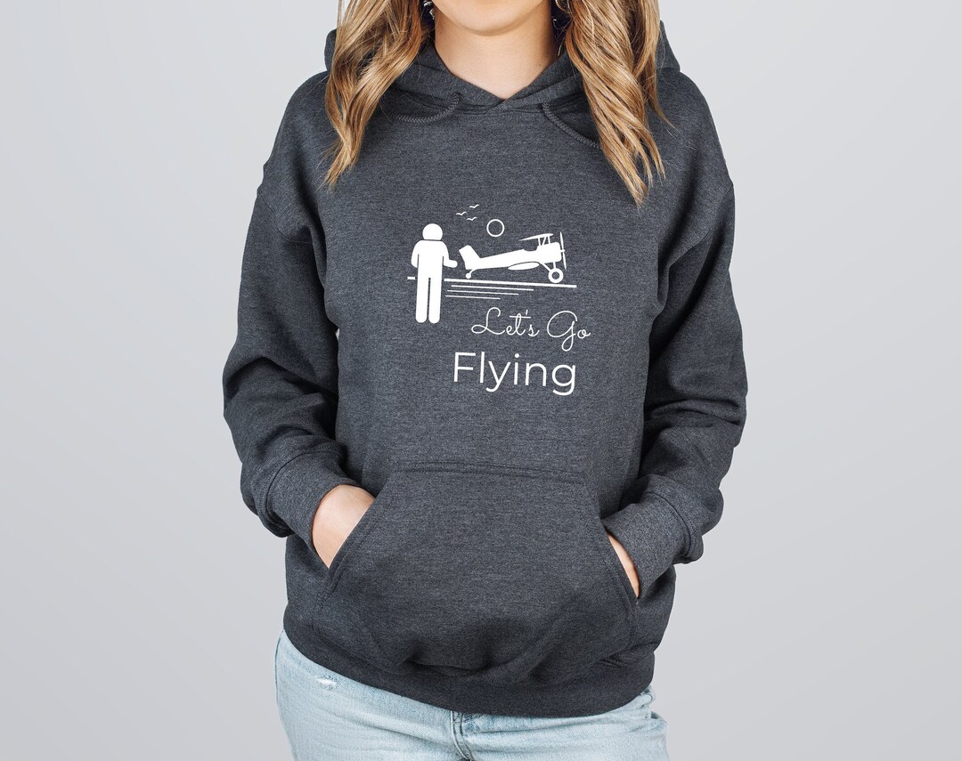 Let's Go Flying Hoodie | Gift for Pilot | Aviation Hoodie | Airplane ...