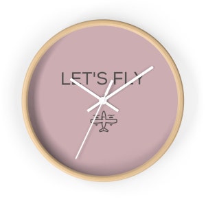 Let's Fly Wall Clock Pilot Gift Airplane Hangar Decor - Etsy
