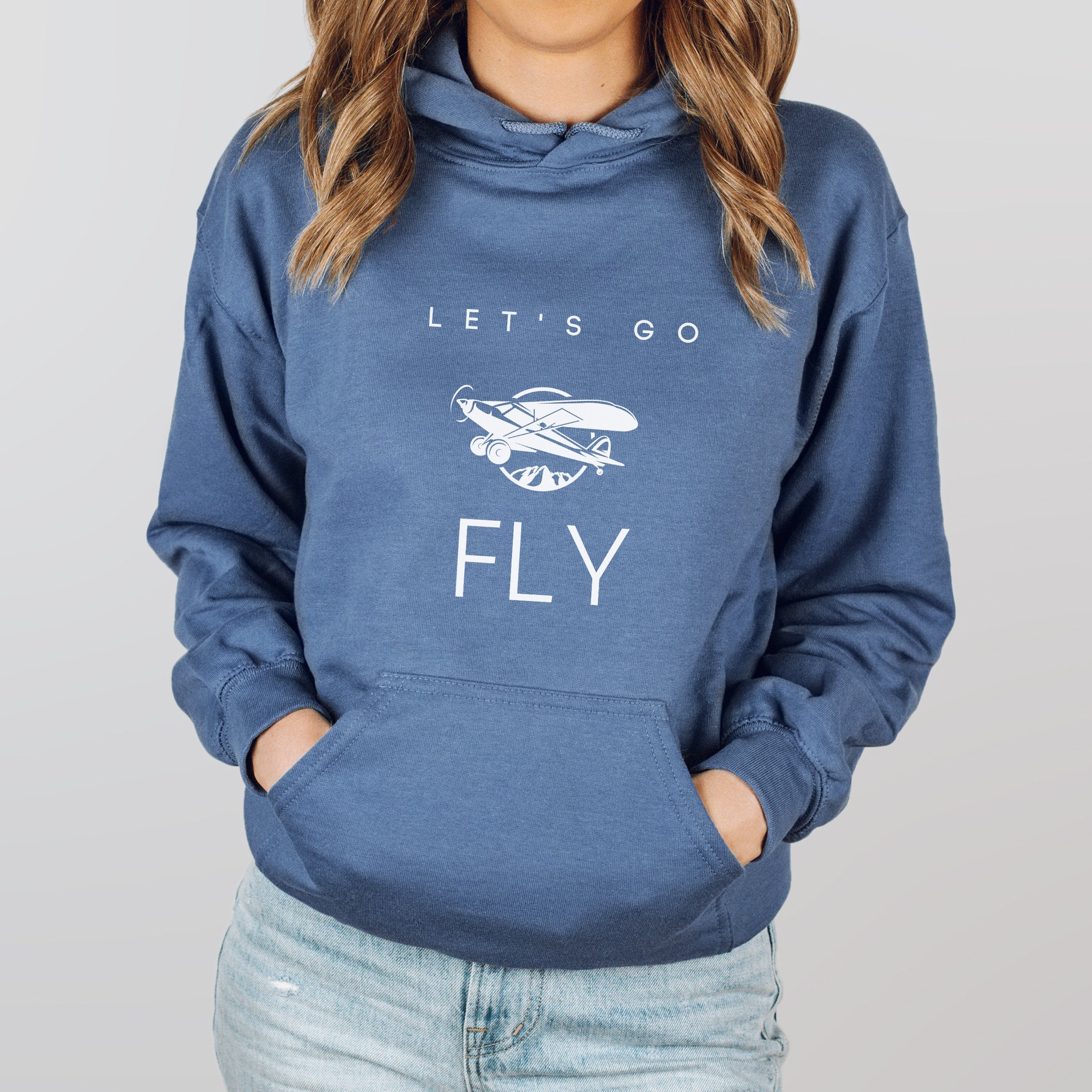 Let's Go Fly Hoodie Mountain Flying Sweatshirt Gift - Etsy