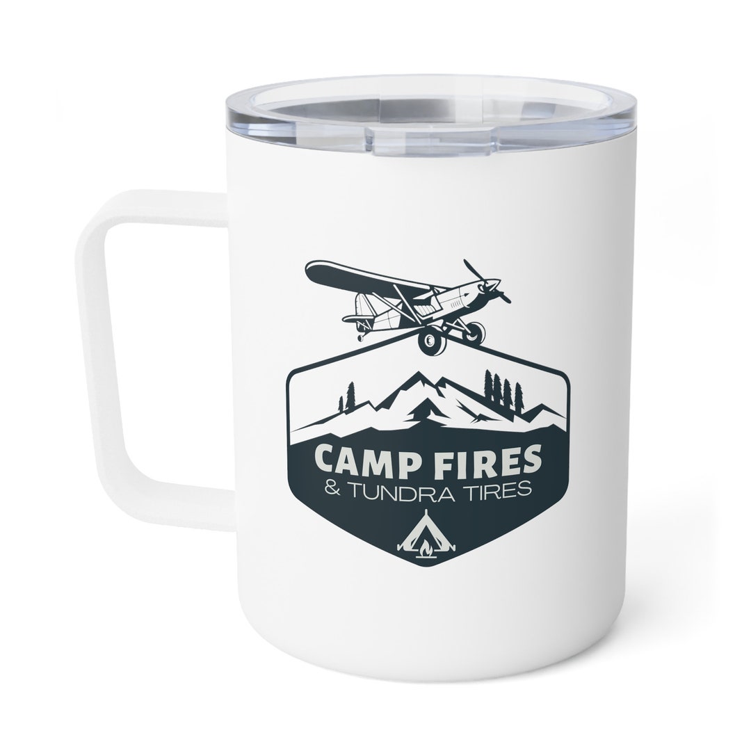Taza térmica con temática de fogatas y neumáticos de tundra / Regalo ...