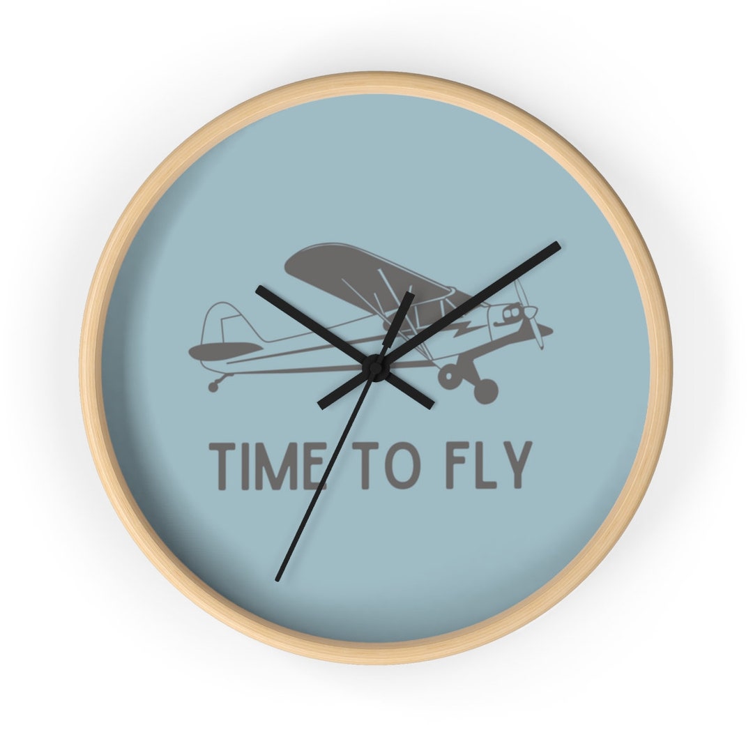 Time to Fly Wall Clock Hangar Decor Airplane Clock Pilot - Etsy