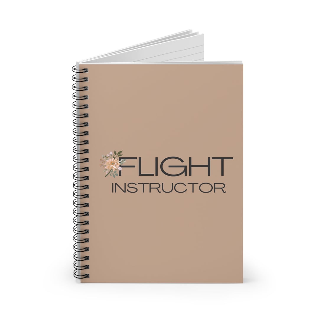 Flight Instructor Floral Notebook | Female CFI Notebook | Pilot Journal ...