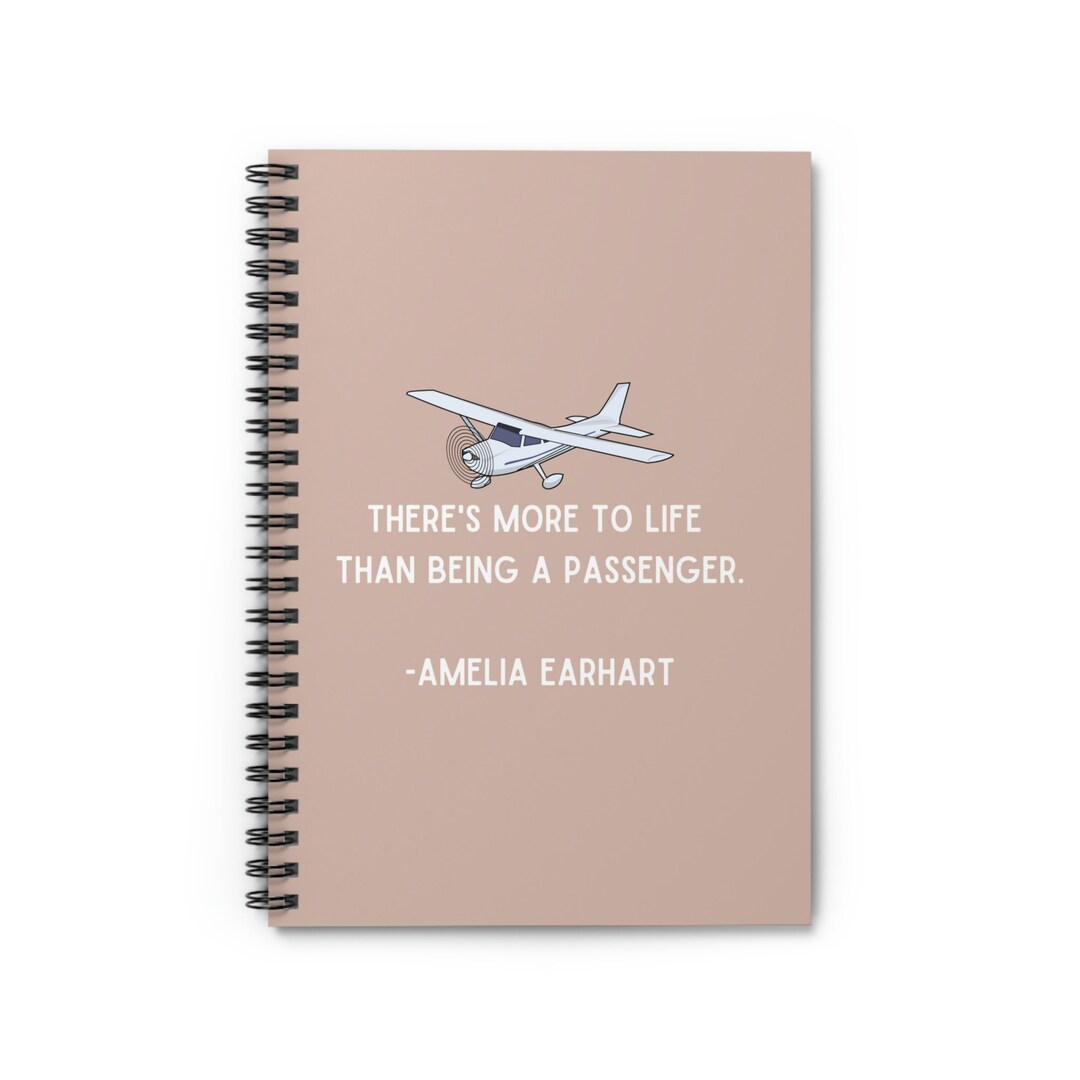 Amelia Earhart Spiral Notebook Flight Training Notes Gift for Student ...
