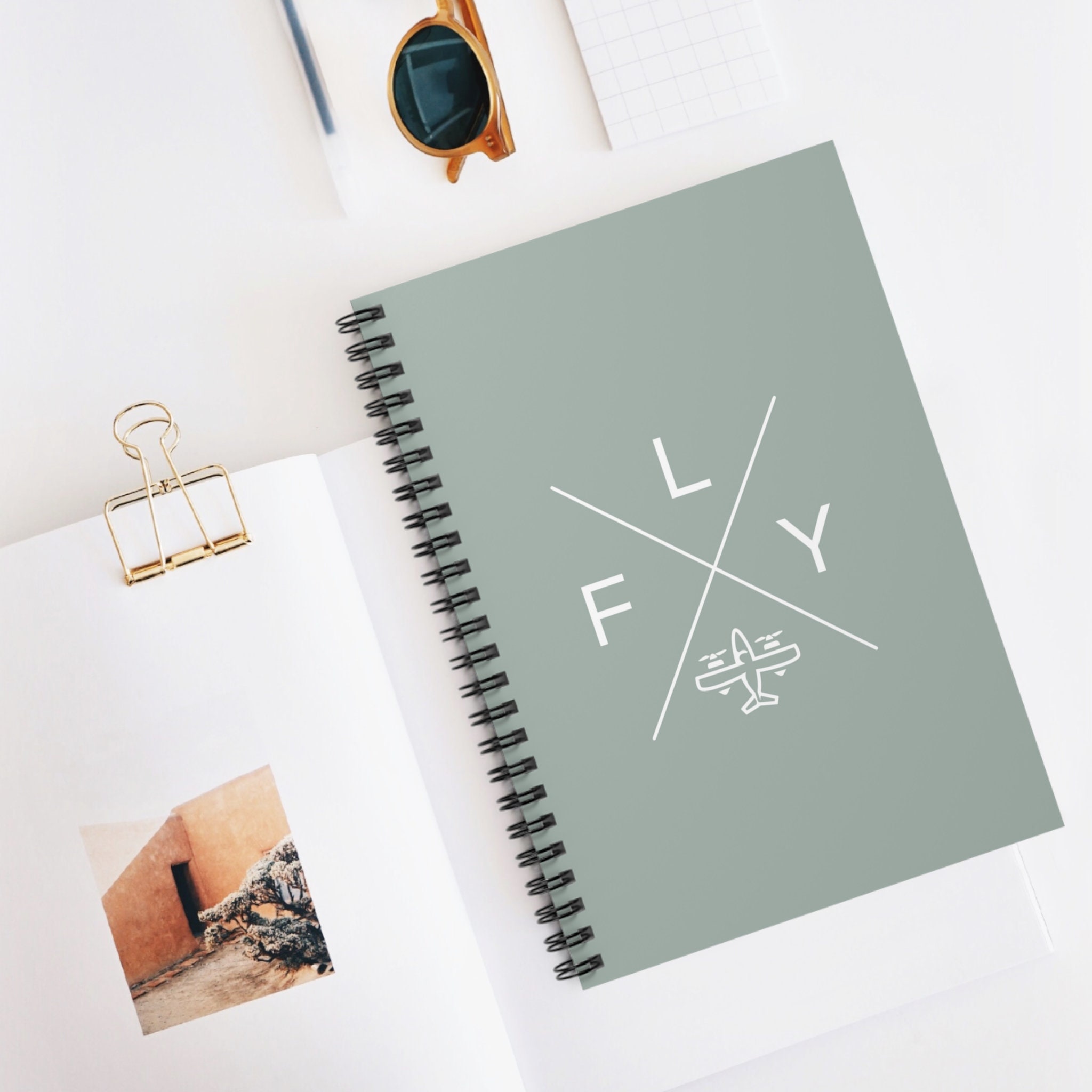 Fly Spiral Notebook | Airplane Notes | Gift for Pilot | Pilot Journal ...