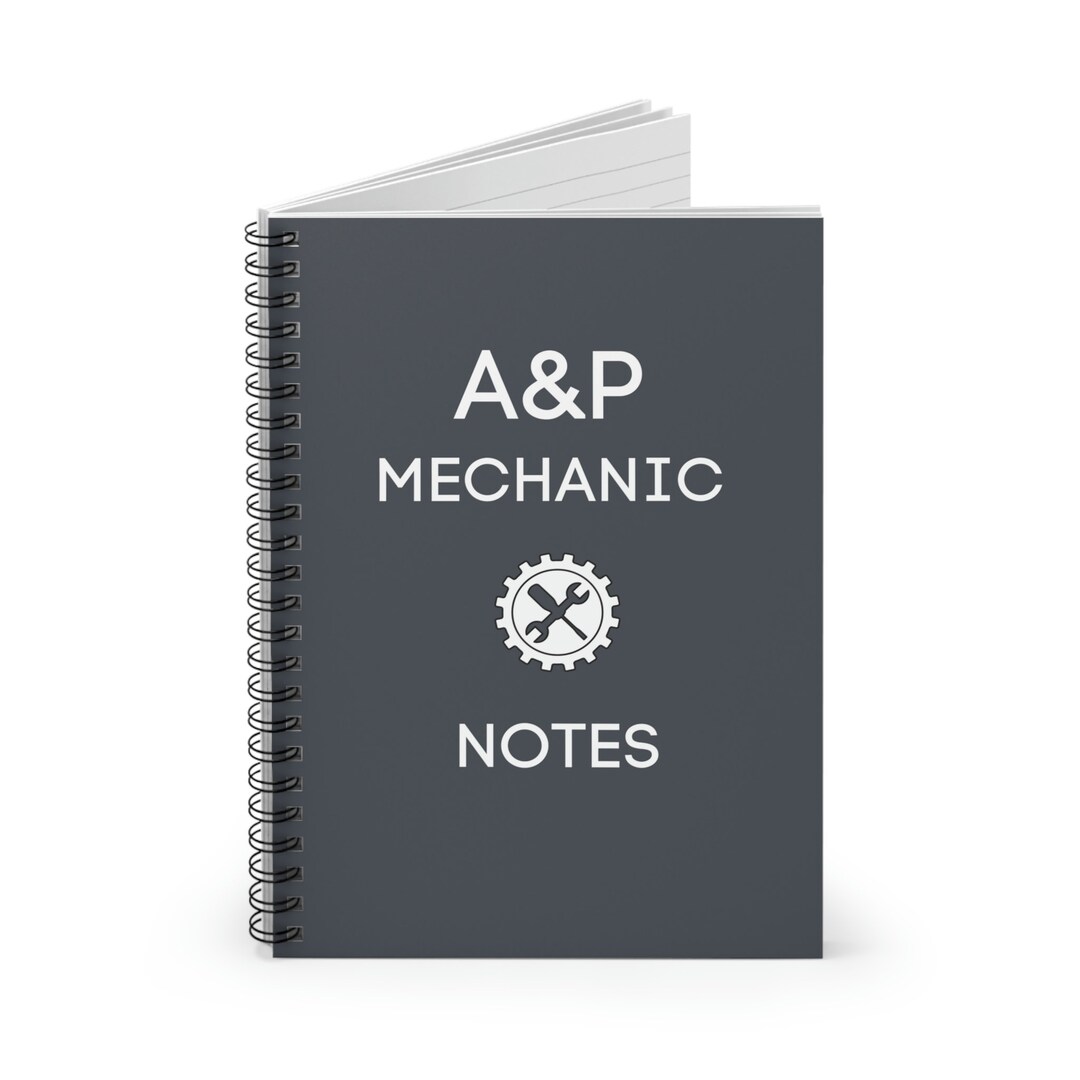 A&P Mechanic Spiral Notebook | Gift for Airplane Mechanic | Airport ...