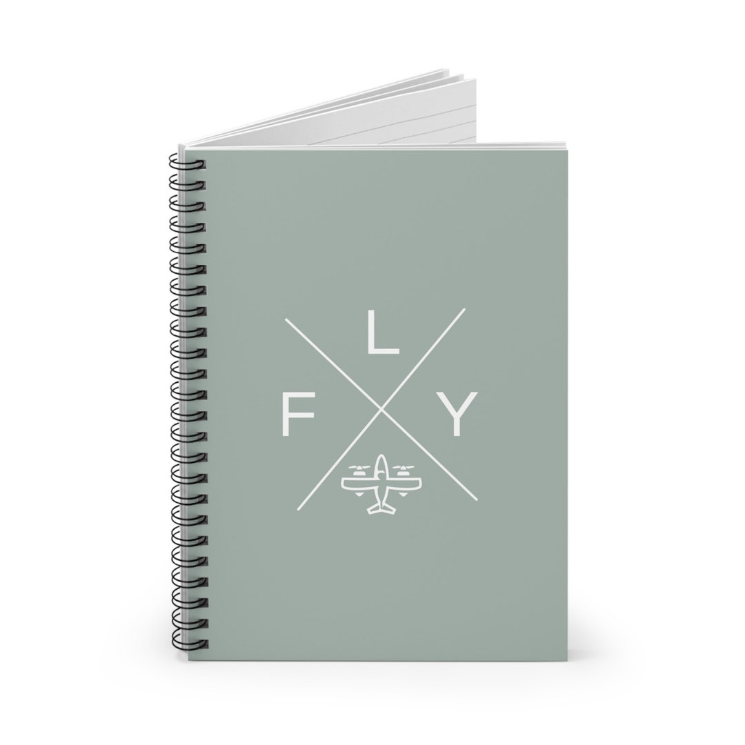 Fly Spiral Notebook | Airplane Notes | Gift for Pilot | Pilot Journal ...
