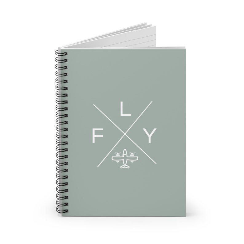 Fly Spiral Notebook | Airplane Notes | Gift for Pilot | Pilot Journal ...