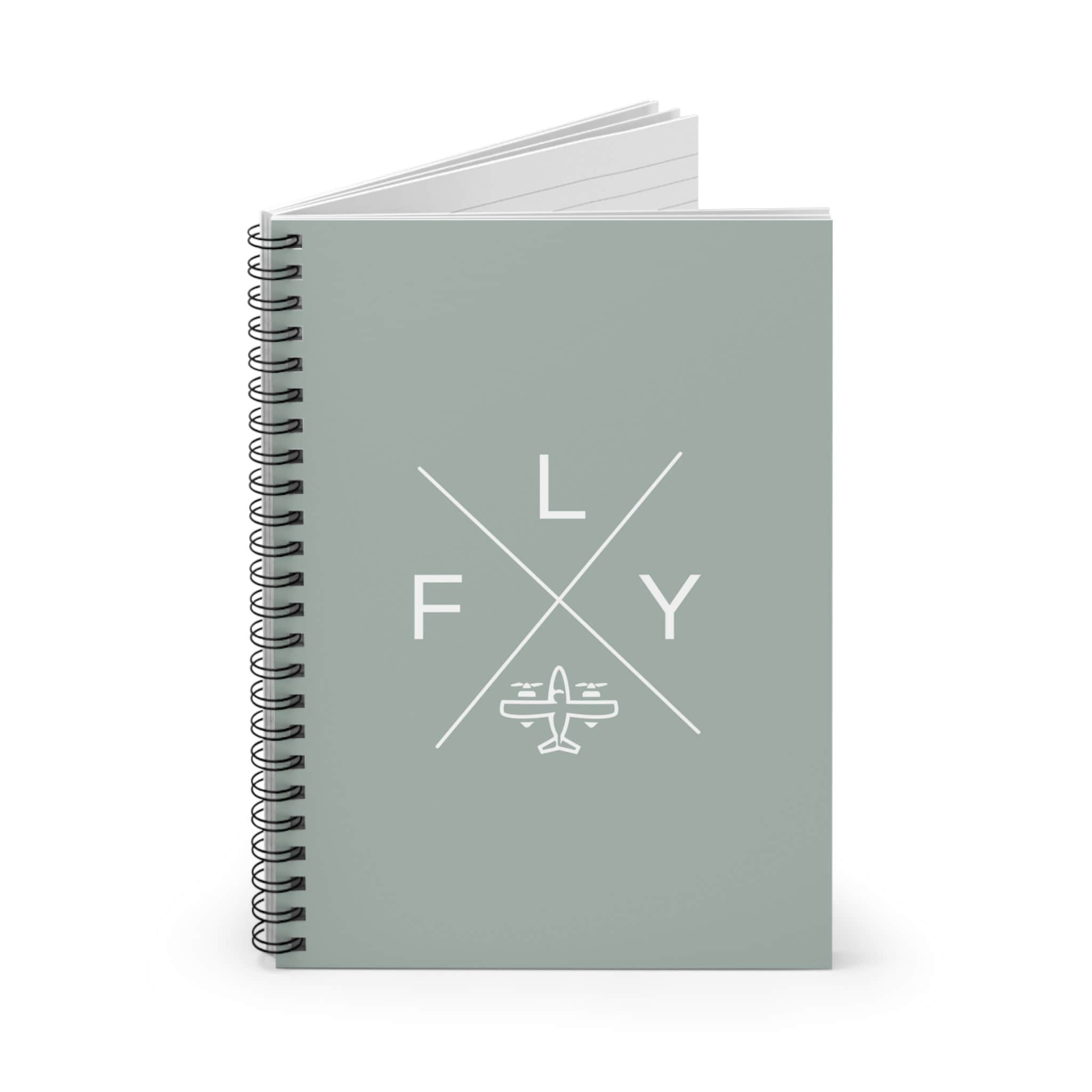 Fly Spiral Notebook | Airplane Notes | Gift for Pilot | Pilot Journal ...