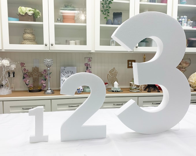 Foam Numbers - 6", 12" and 24" (1 Pc) - for Signs and Decorating - Free ...