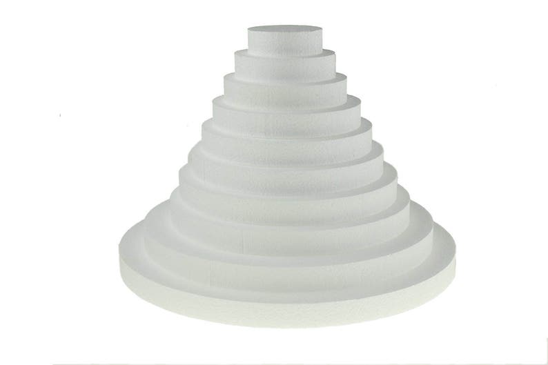 Smooth Foam Craft Disc (12) - Various Sizes - for Crafts and Decorating ...