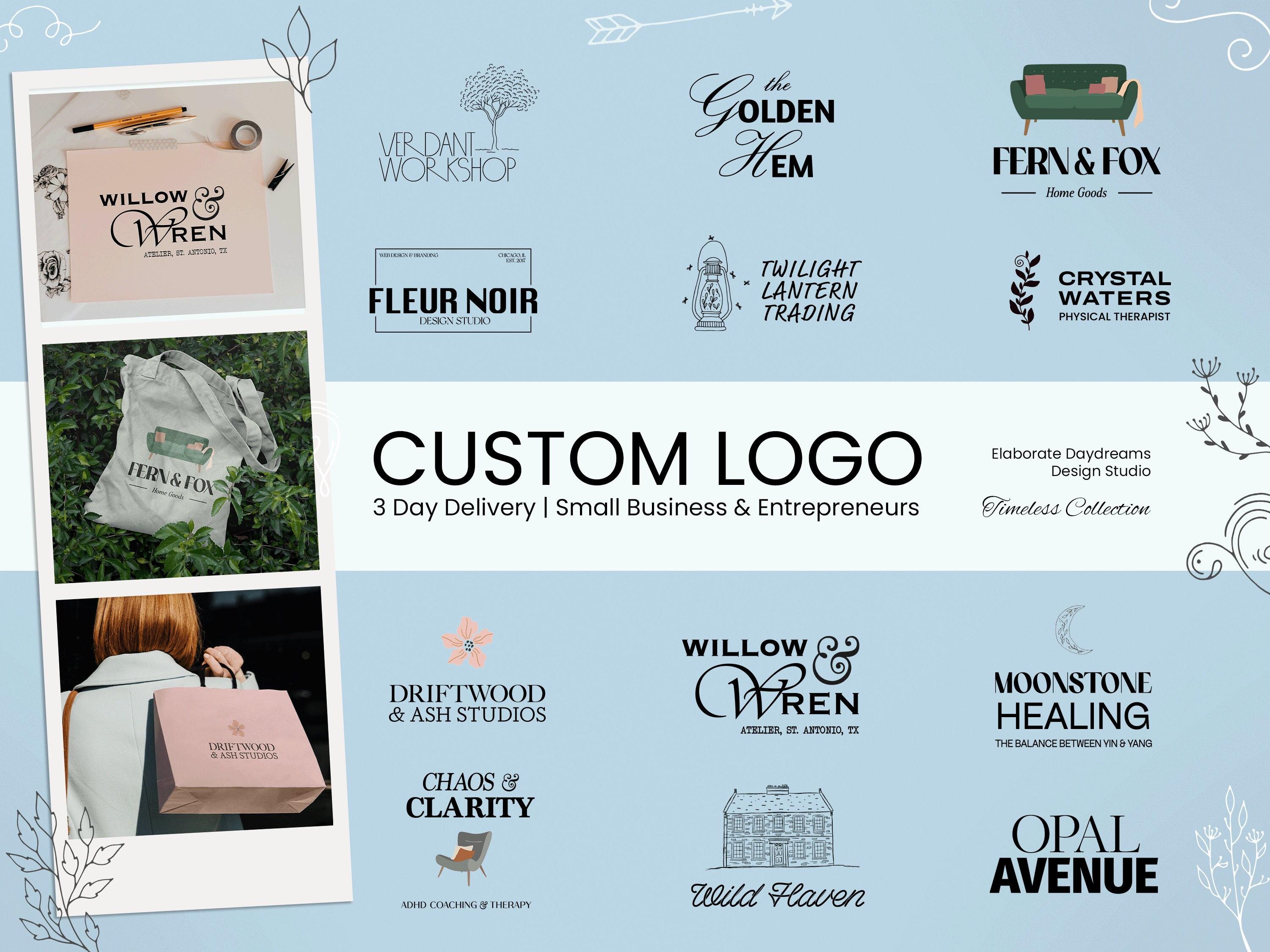 Clean Simple Logo Wordmark | Small Business & Entrepreneurs | Brand ...