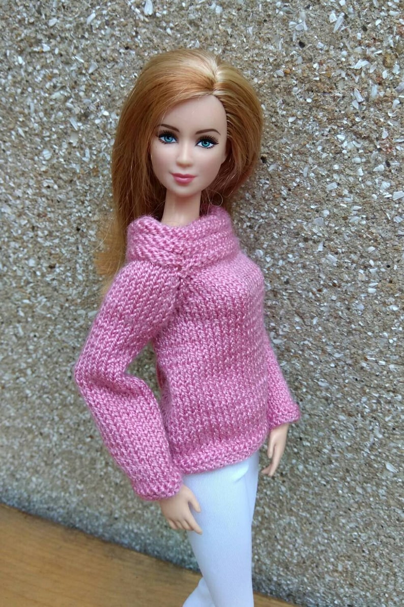 Handmade Barbie Doll Clothes Hand Knitted Radiant Orchid Etsy