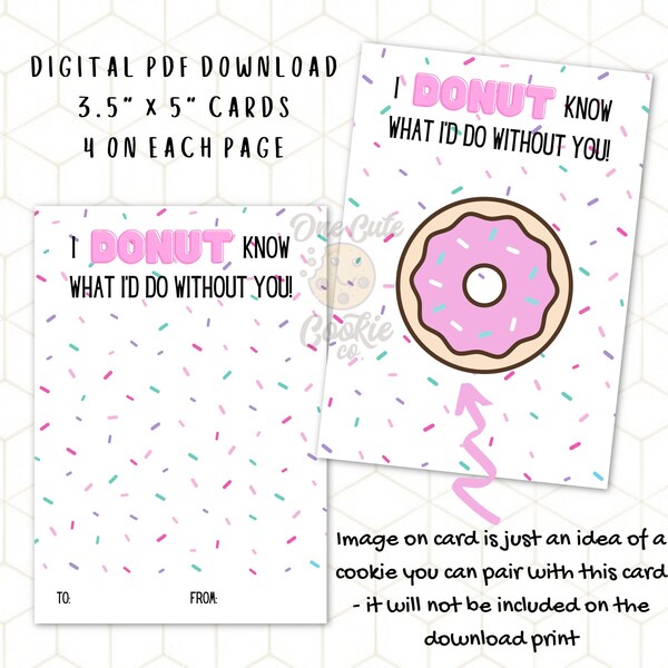 Donut Card - Etsy