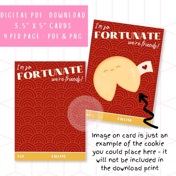 Fortune Cookie Card - Etsy