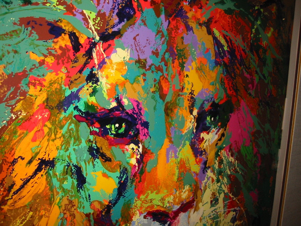 Leroy Neiman Portrait of the Lion - Etsy