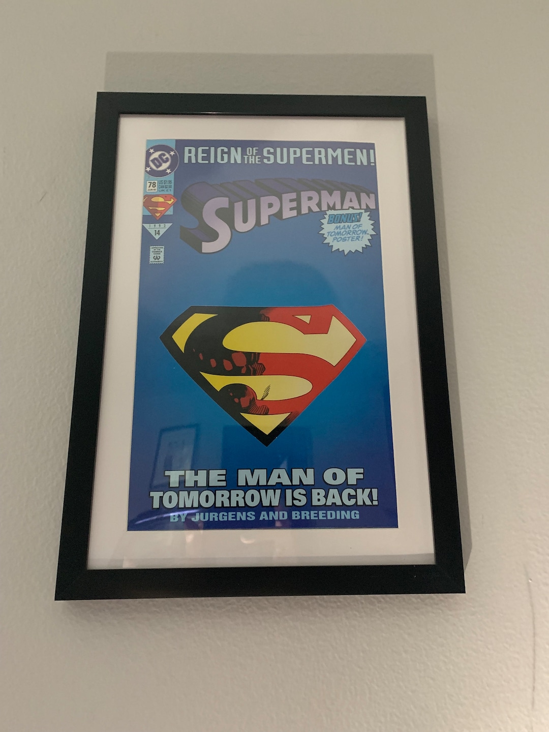 Vintage Superman Framed Comic Book Art - Etsy