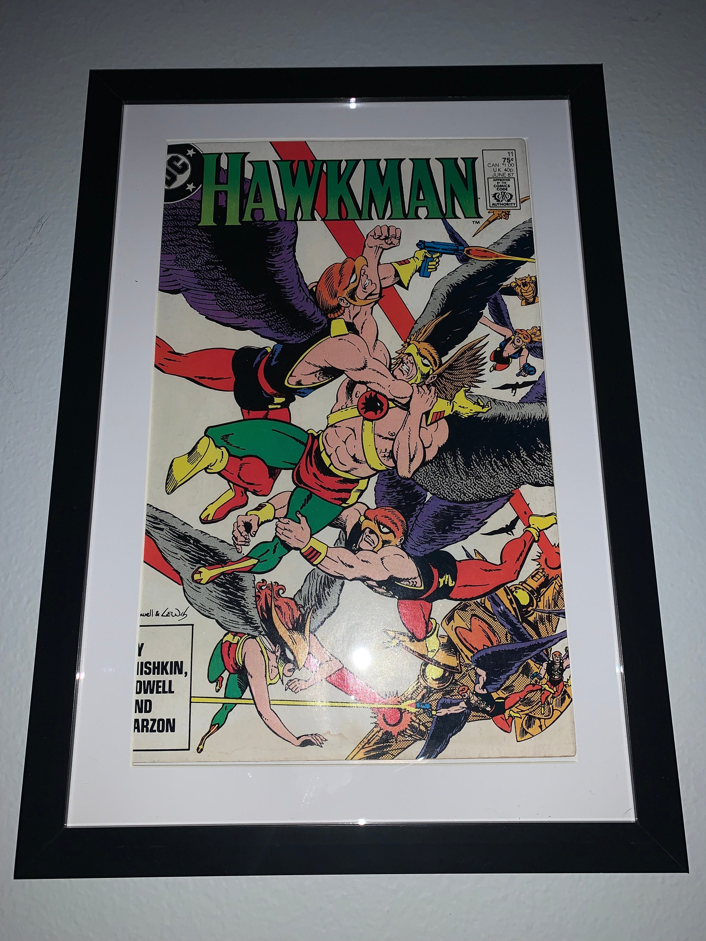 DC Comics Hawkman Framed Comic Book Art - Etsy