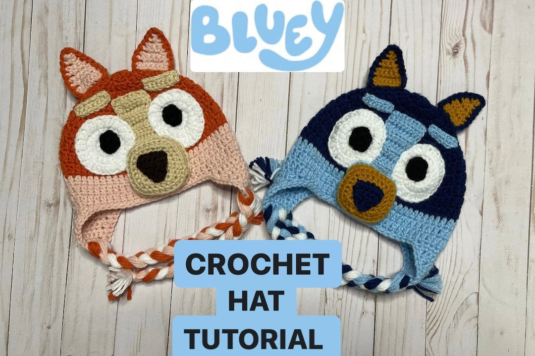 Bluey and Bingo Crochet Hat Pattern - Etsy UK