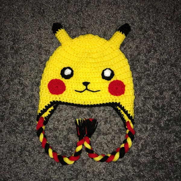 Pikachu Crochet Hat Pattern - Etsy