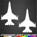 2 USAF F-16 Aircraft Vinyl Decals | Etsy