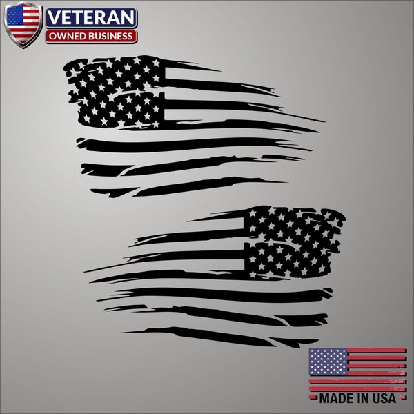 Distressed American Flag Decal - Etsy