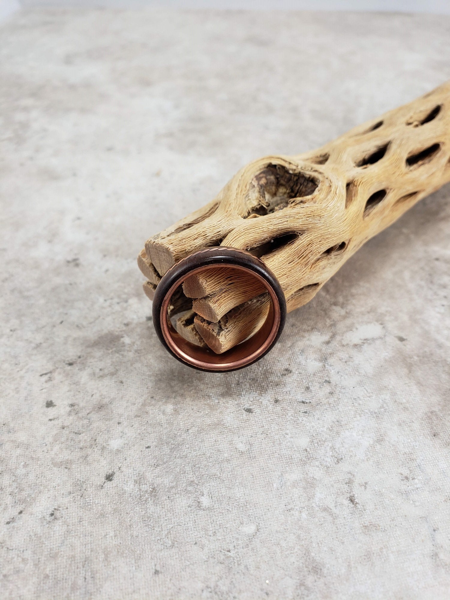 Walnut Wood With Twisted Copper Inlay on Copper Core - Etsy