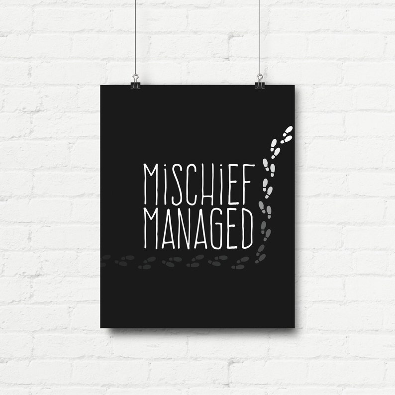 Instant Download Mischief Managed - Etsy