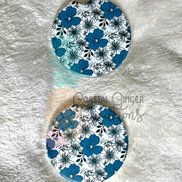 Blue Coaster Set - Etsy