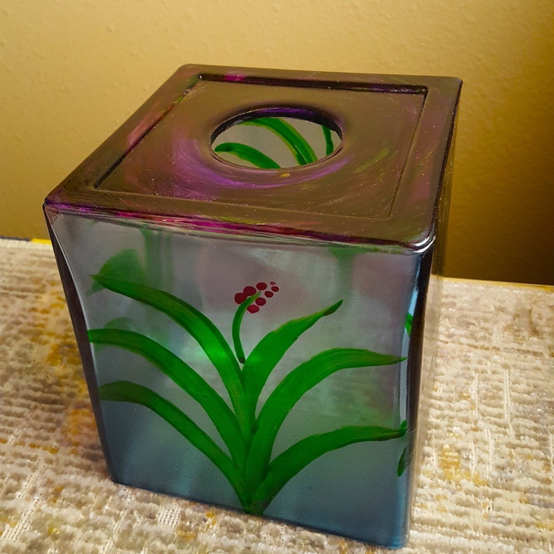 Stained Glass Tissue Box - Etsy