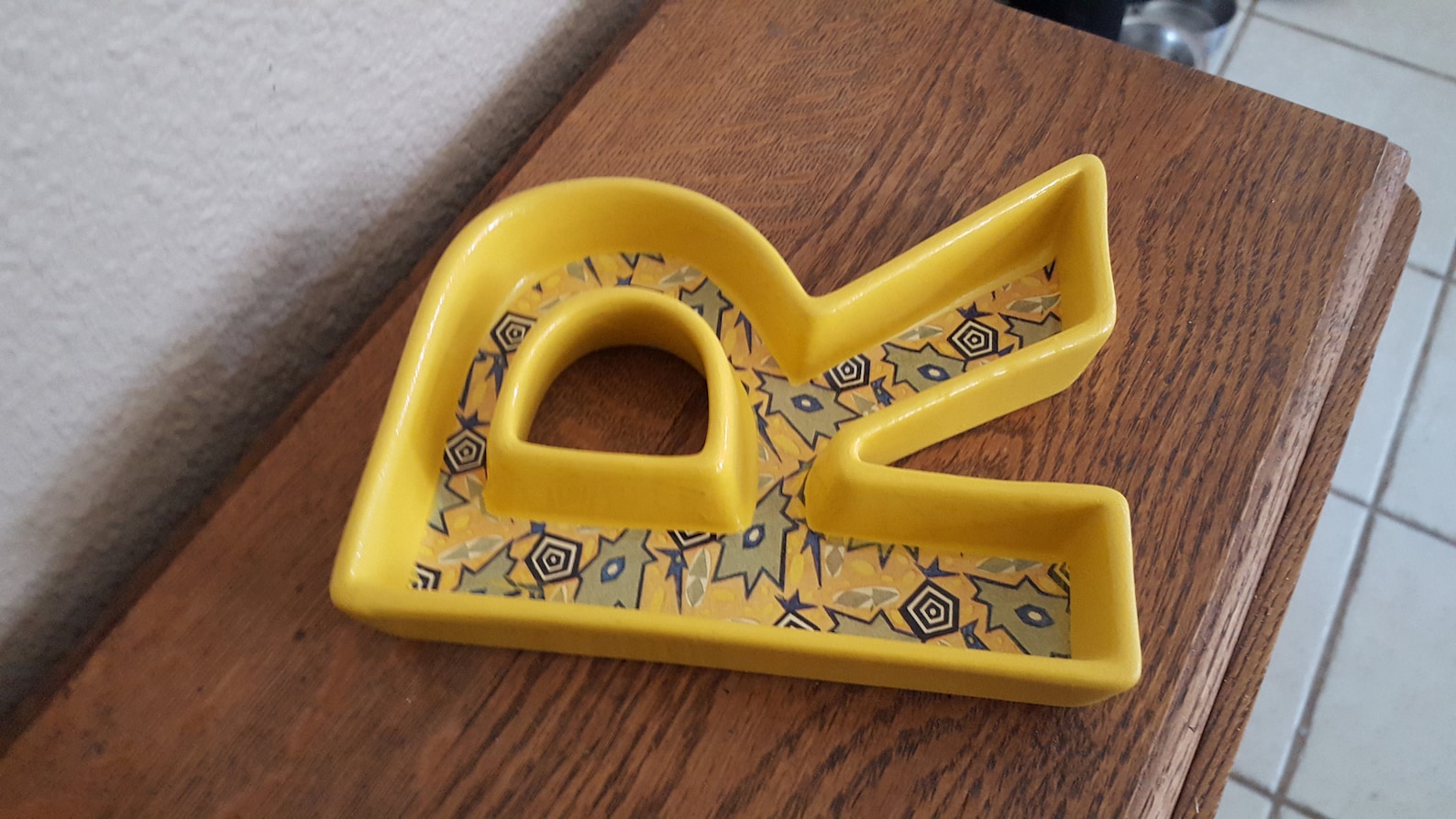 R LETTER DISH Ceramic 6 Hand Upcycled Painted and | Etsy